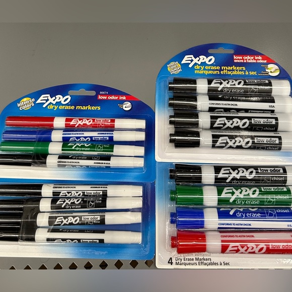 EXPO | Office | 4 Pack Of Expo Markers Assorted Colors And Sizes | Poshmark